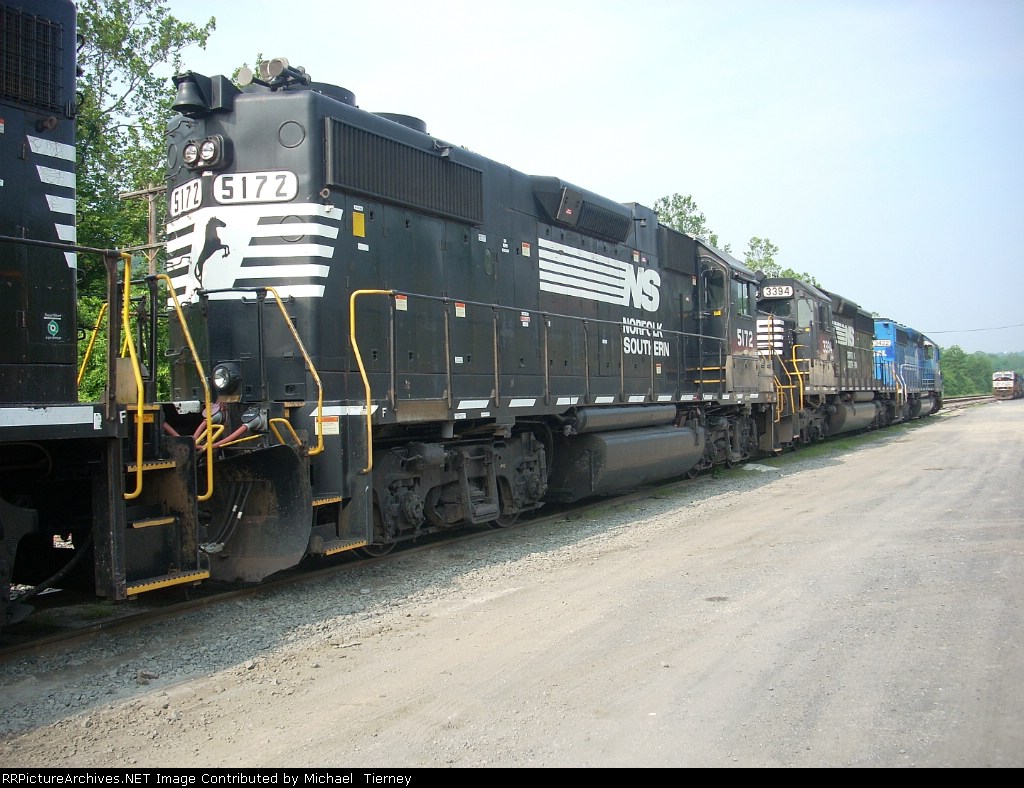 NS SD40-2 3440 & 3430 , GP38-2 5154 & 5162 , SD40-2 3394 & 3422 at the east end of Allentown Yard